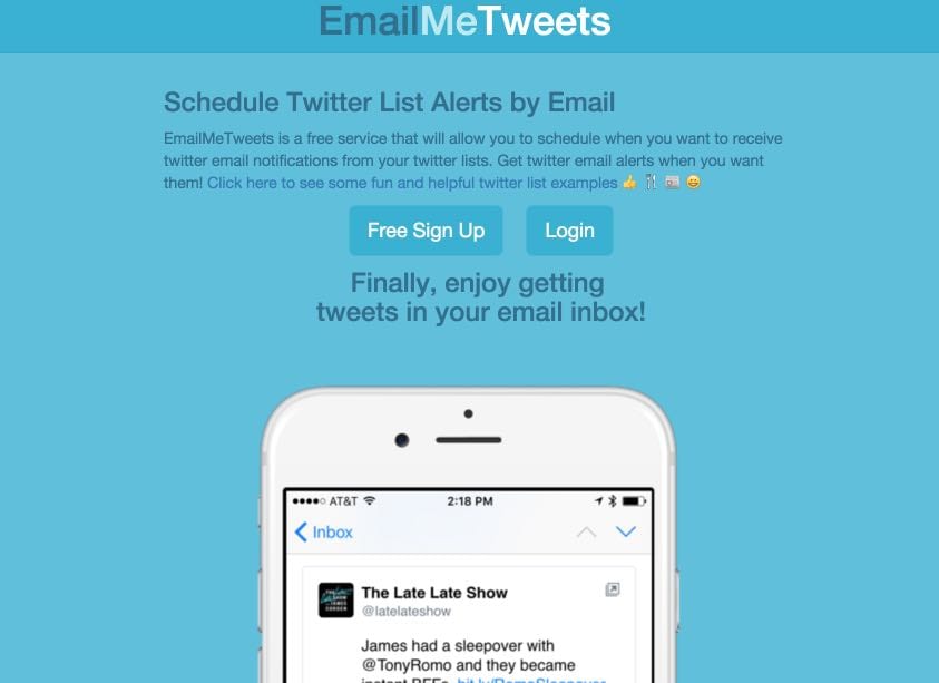 EmailMeTweets. Notifications par email de vos listes Twitter | Les ...