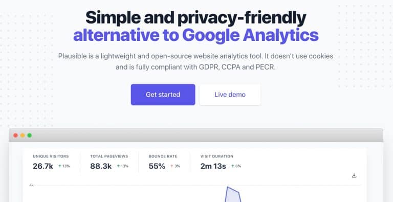 Plausible. Alternative à Google Analytics simple et open source