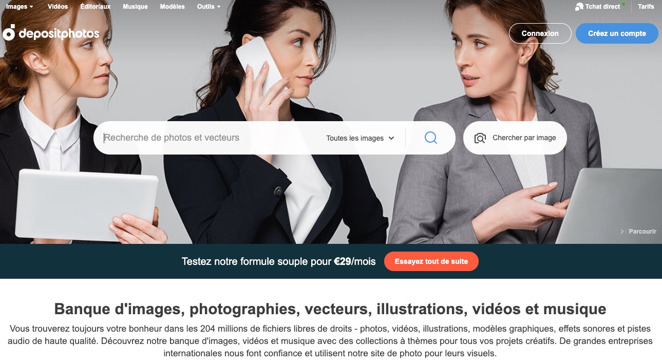 Depositphotos. Une des meilleures banques d'images au monde