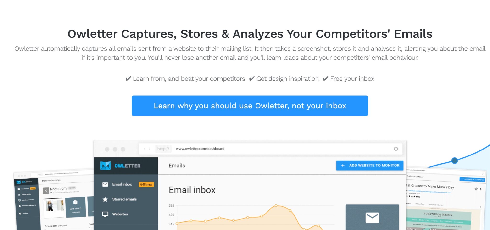 Owletter. Analyser les emails des concurrents
