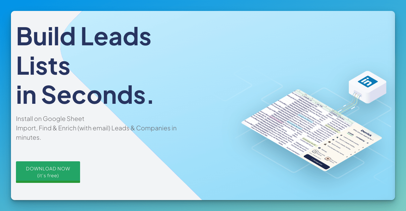 Scraper LinkedIn facilement avec Derrick App