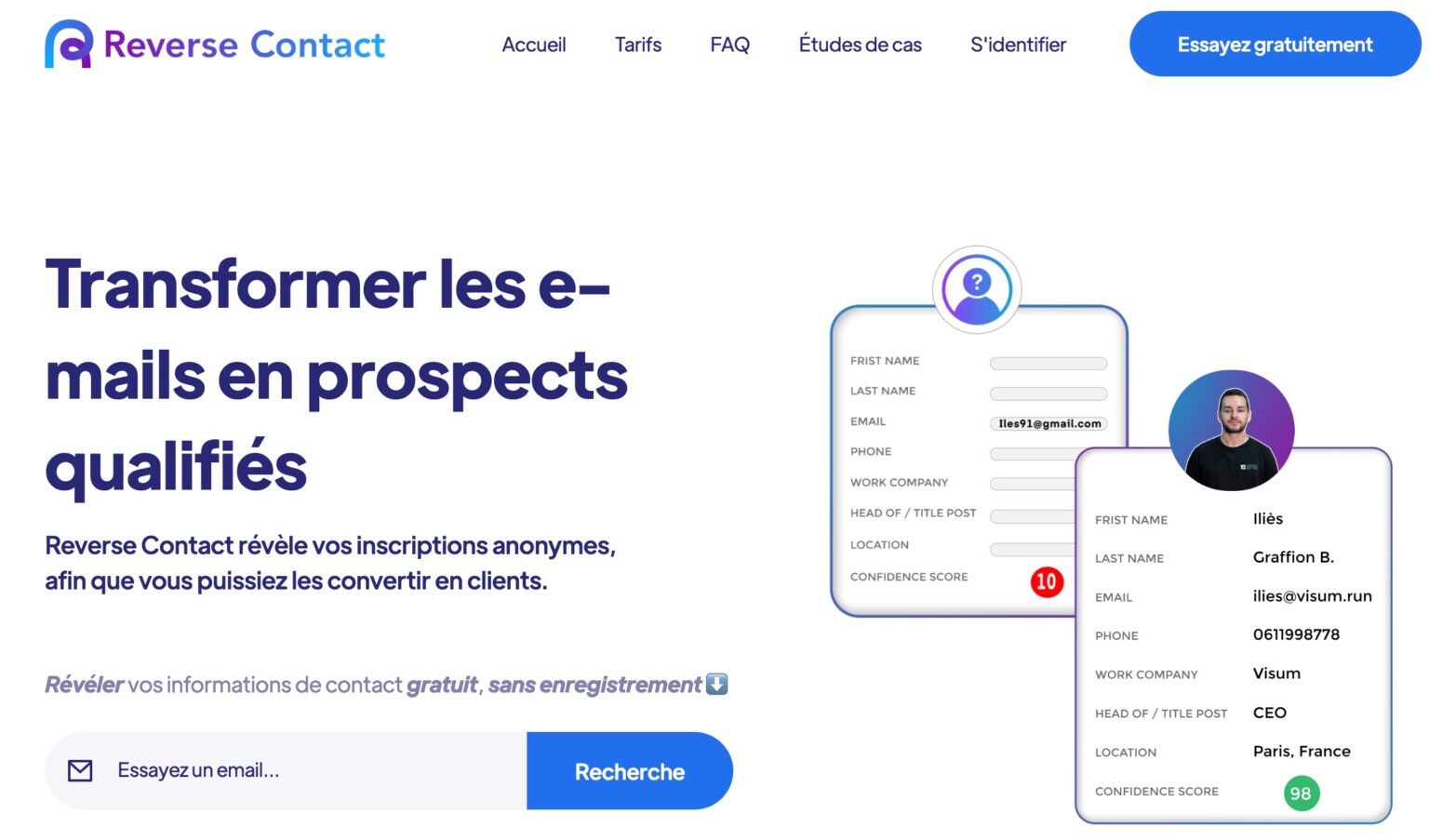 Automatisez l'enrichissement de vos emails avec Reverse Contact